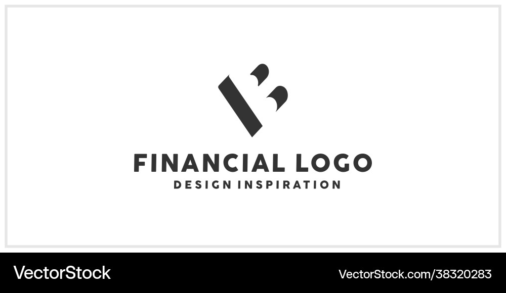 B negative space logo design inspiration Vector Image