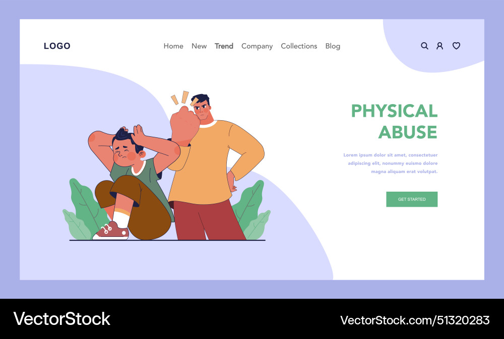 Childhood psychological trauma web banner Vector Image