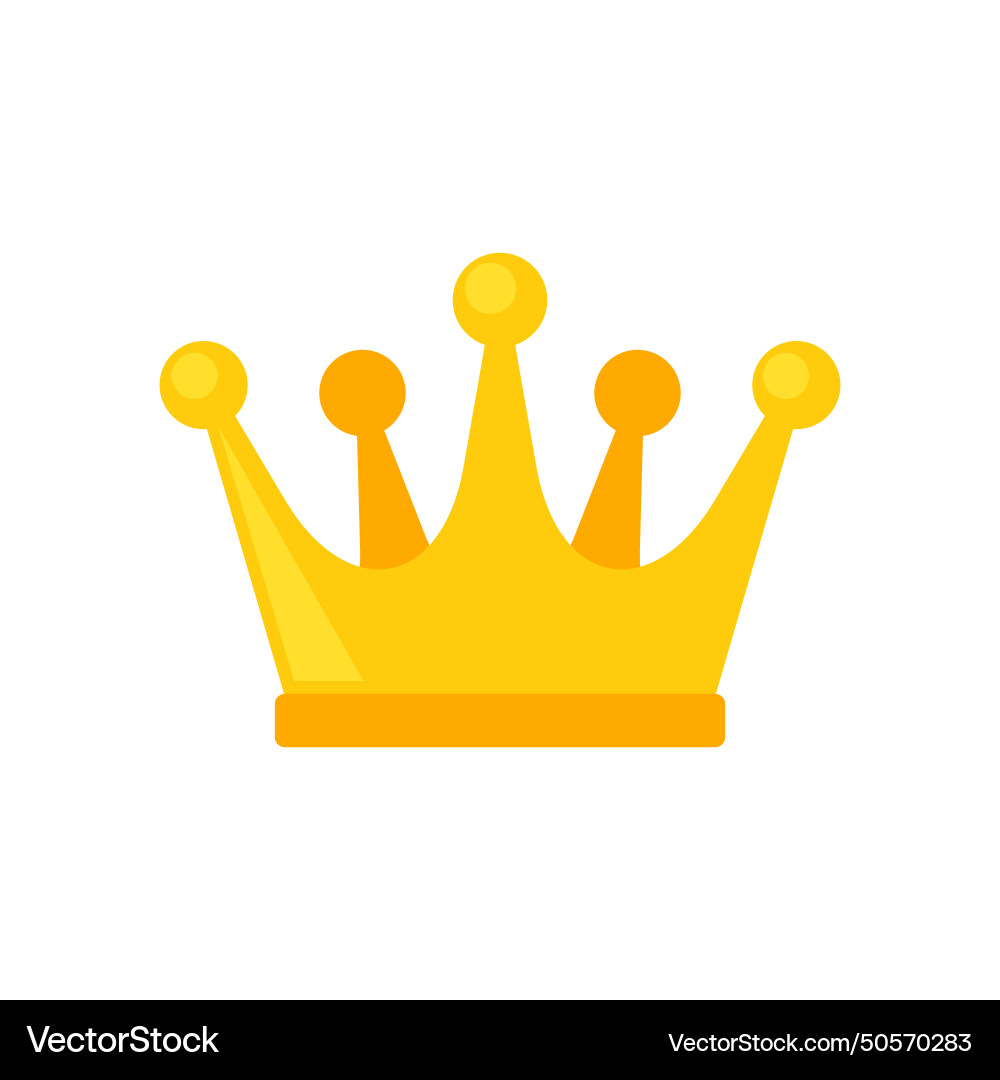 Crown logo icon flat style on white background Vector Image