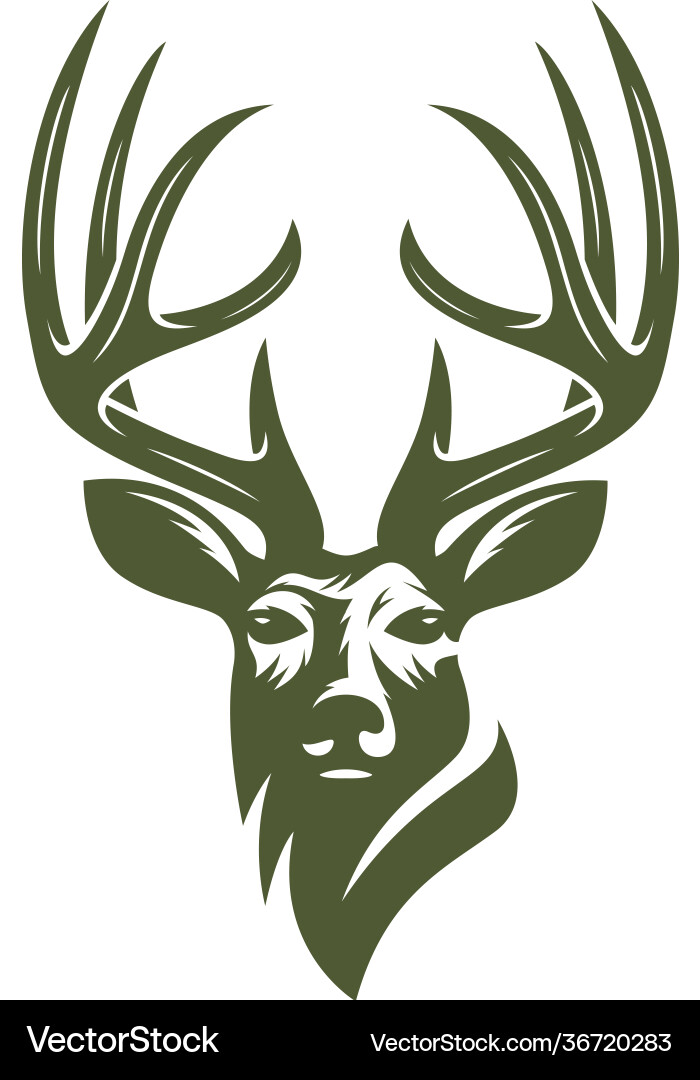 Deer hunting template Royalty Free Vector Image
