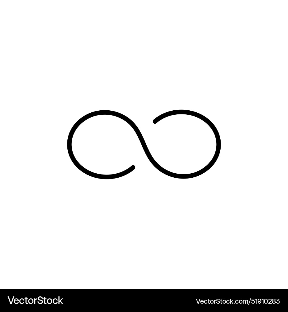 Endless infinity symbol icon for infinite Vector Image