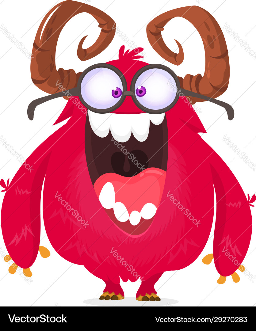 Funny cartoon monster Royalty Free Vector Image