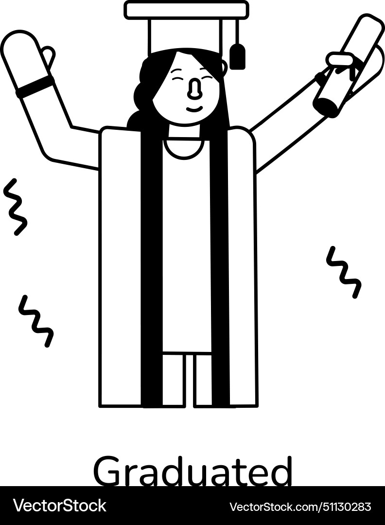 Graduated Royalty Free Vector Image - VectorStock