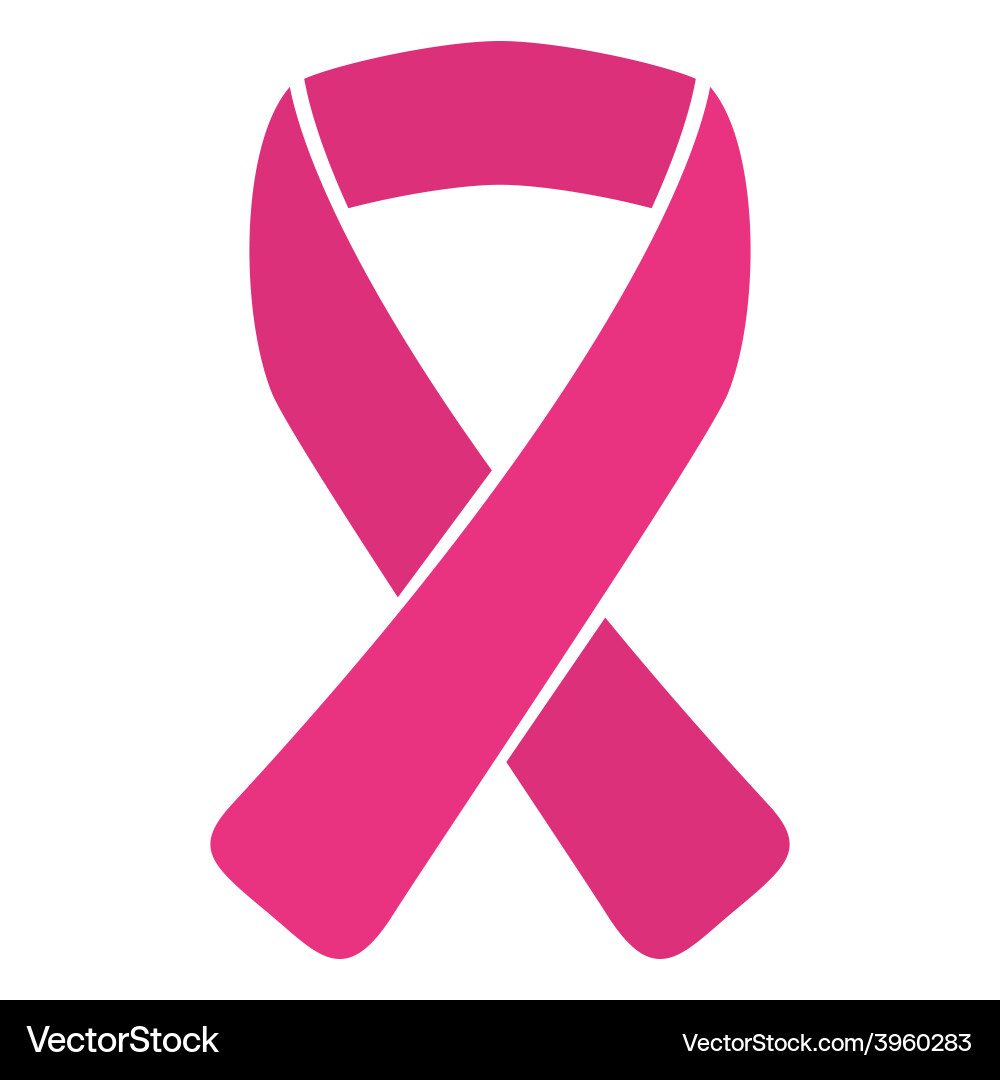 Pink ribbon Royalty Free Vector Image - VectorStock
