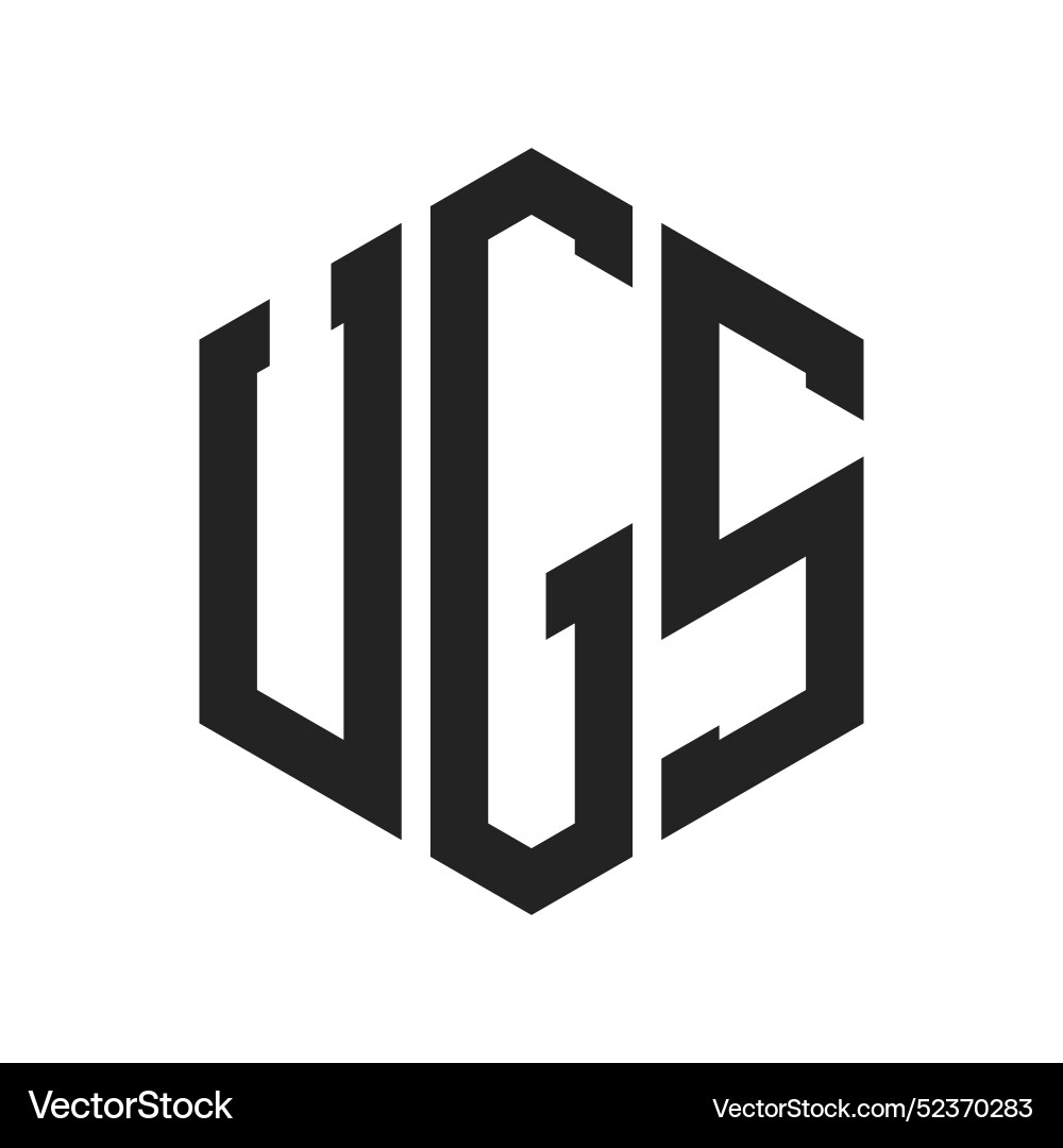 Ugs logo design initial letter monogram Royalty Free Vector