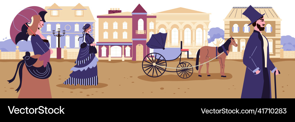 Victorian horizontal Royalty Free Vector Image