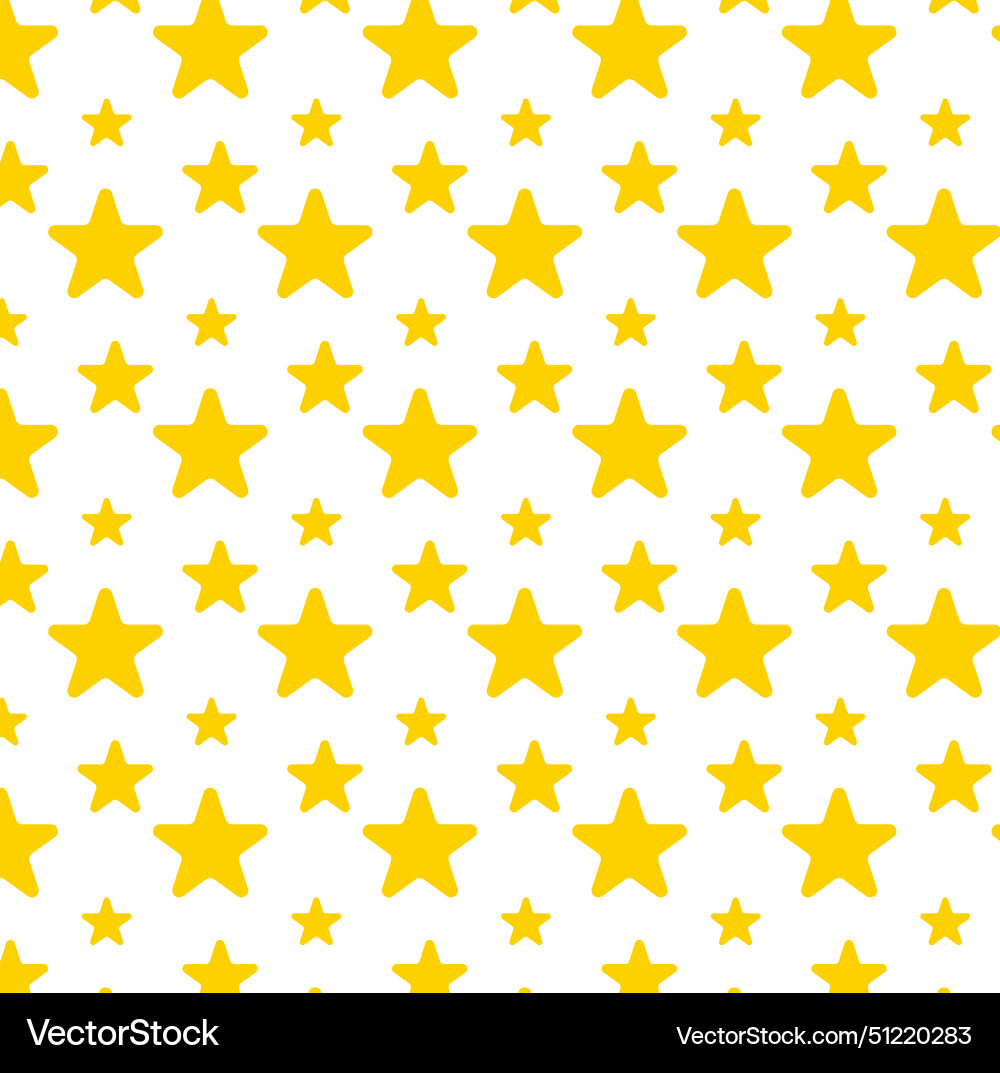 Yellow stars seamless pattern design Royalty Free Vector
