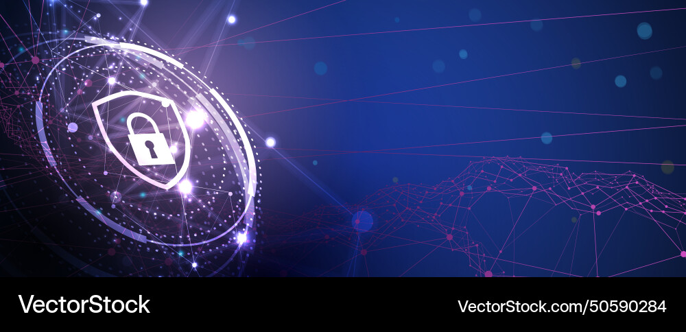 Cyber security and information or network Vector Image