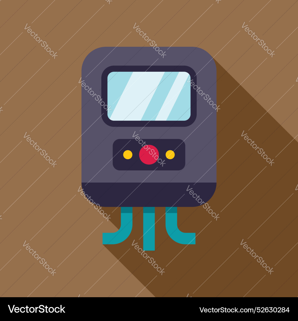 Electric meter hanging on a wall measuring power Vector Image