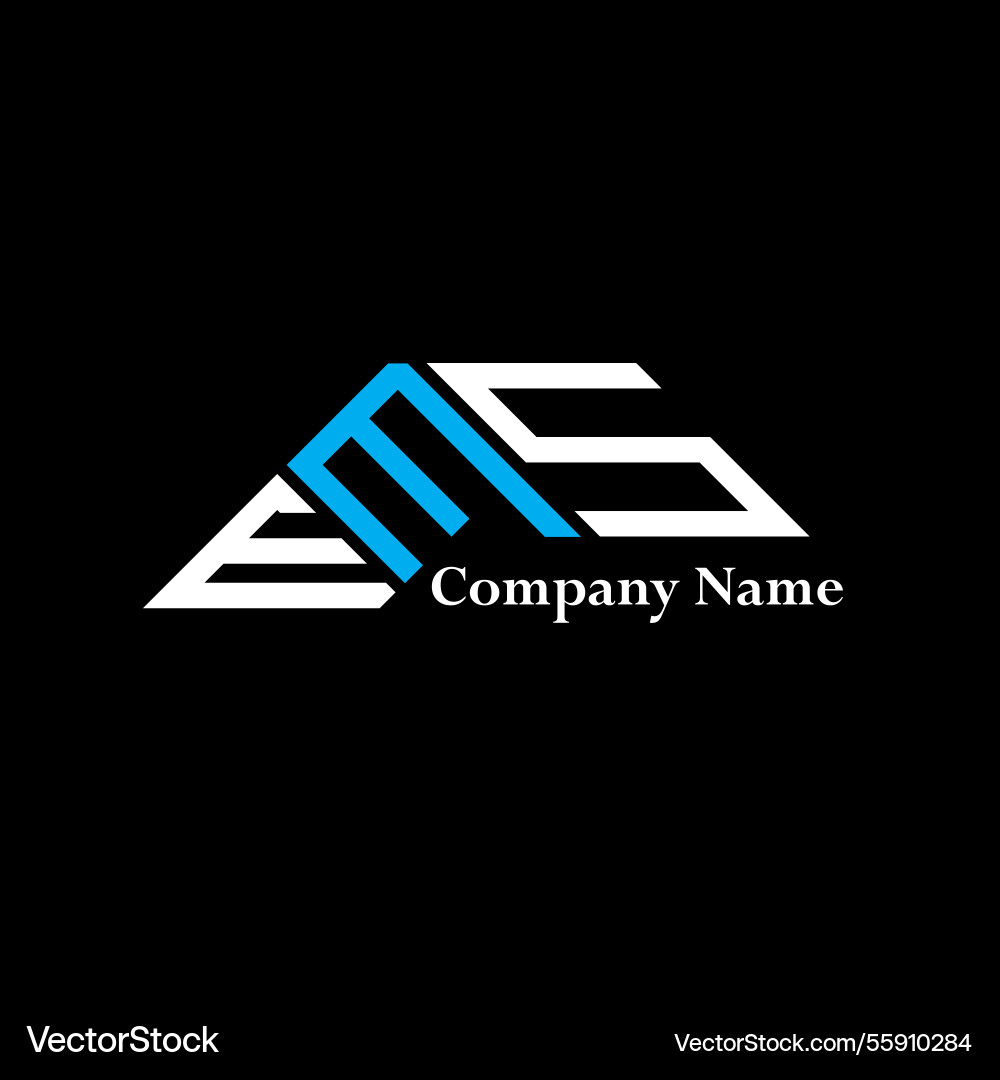 Ems logo design simple and modern Royalty Free Vector Image