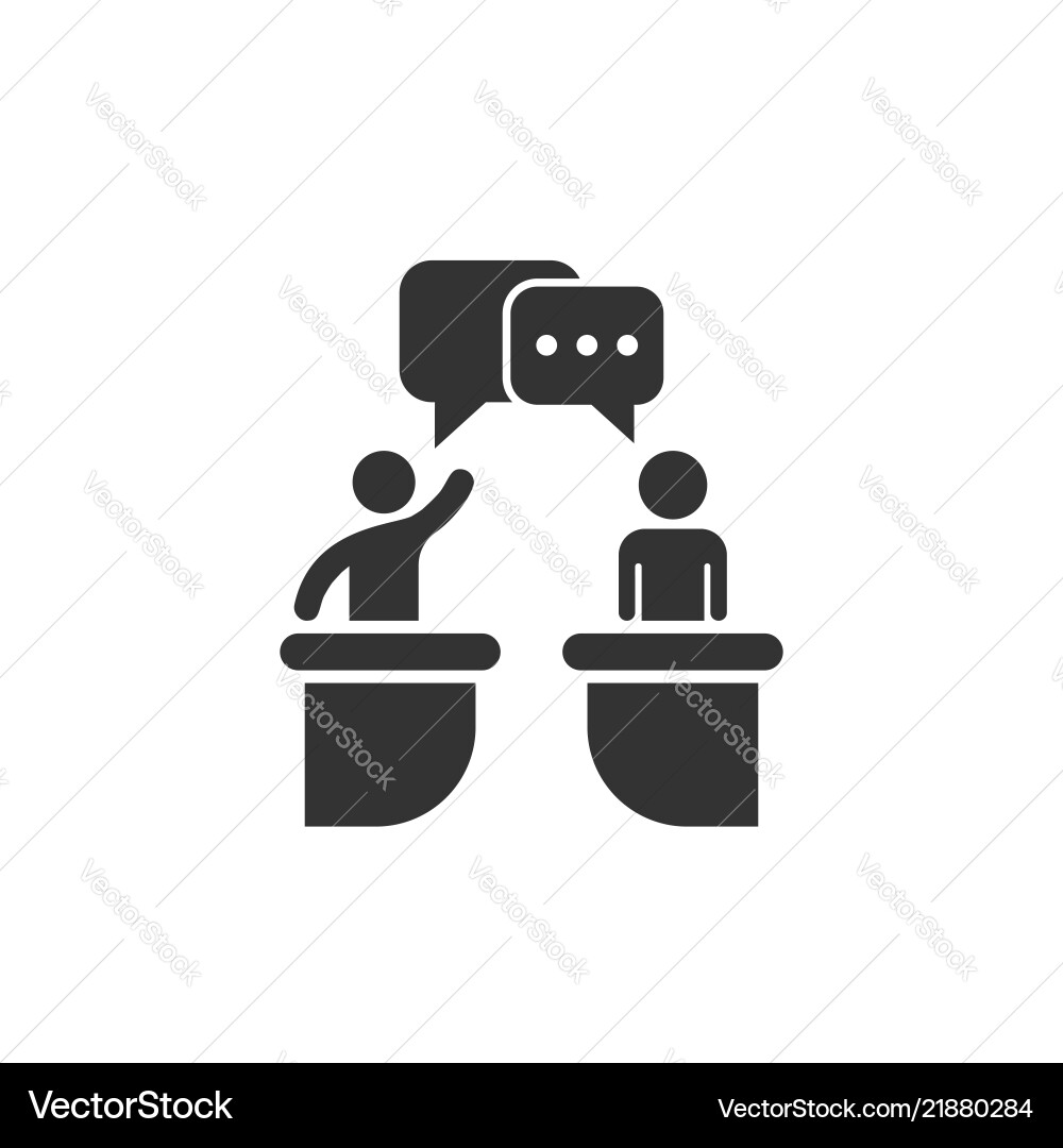 Political Debate Icon Royalty Free Vector Image