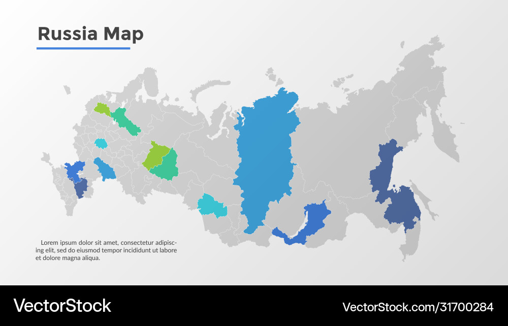 Russia map Royalty Free Vector Image - VectorStock