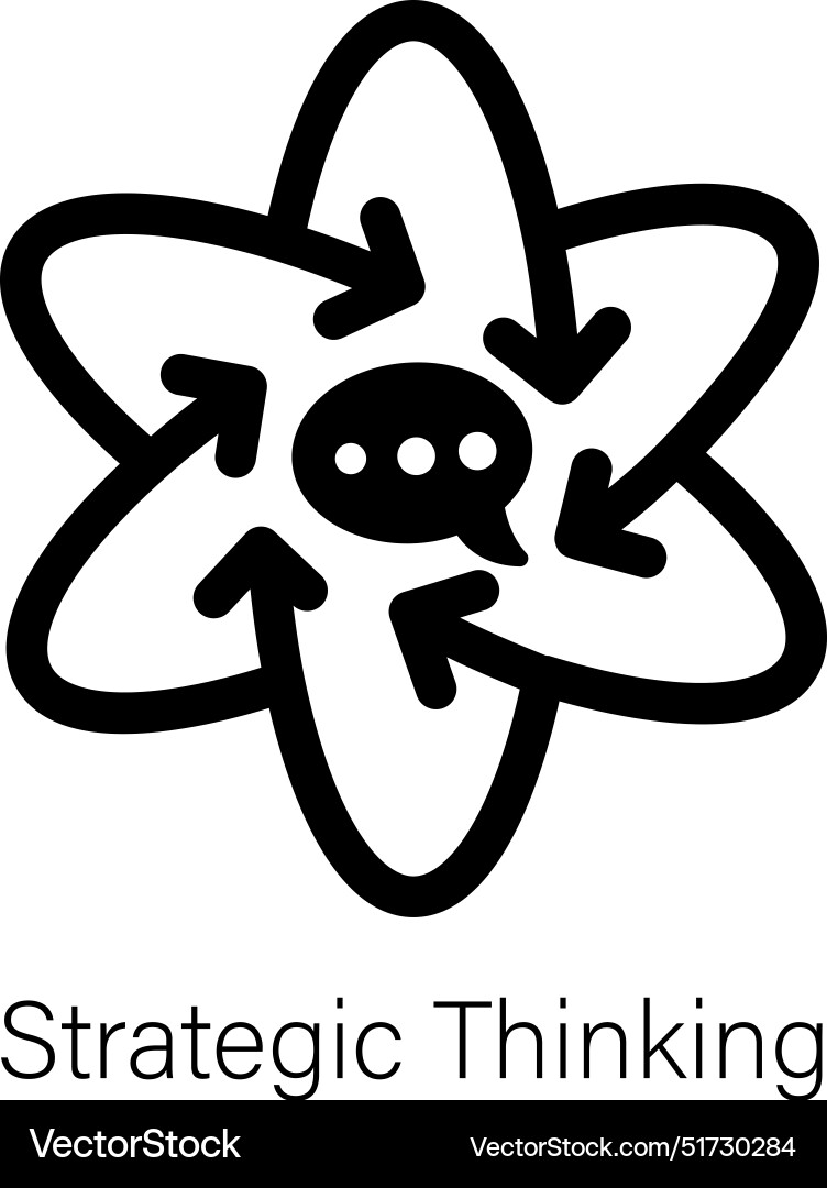 Strategic thinking Royalty Free Vector Image - VectorStock