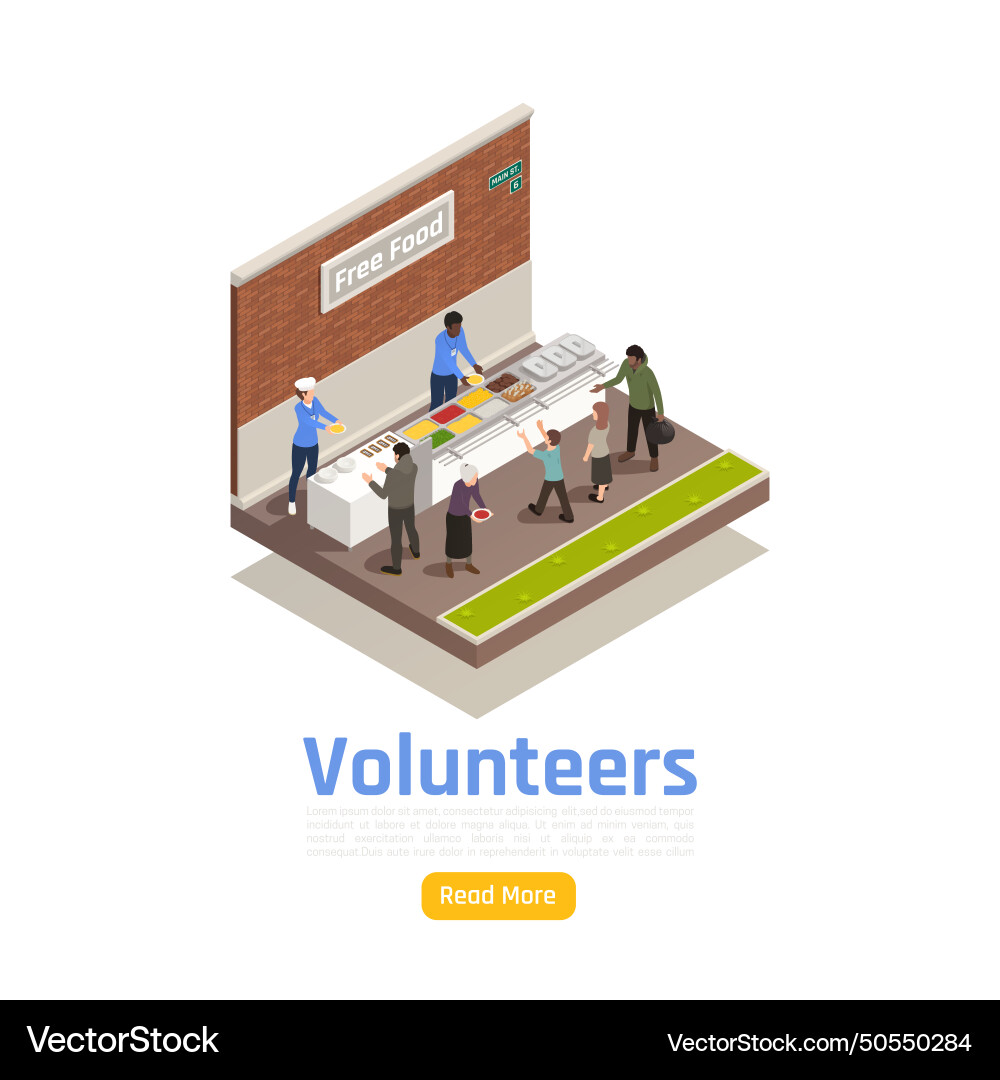 Volunteers counter circle background Royalty Free Vector