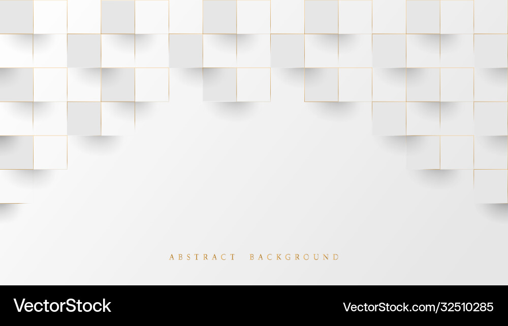 Abstract white luxury stacked box background Vector Image