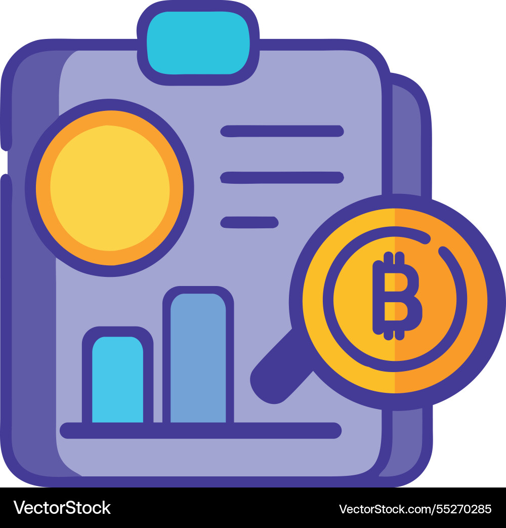 Blockchain cryptocurrency secure contract icon Vector Image