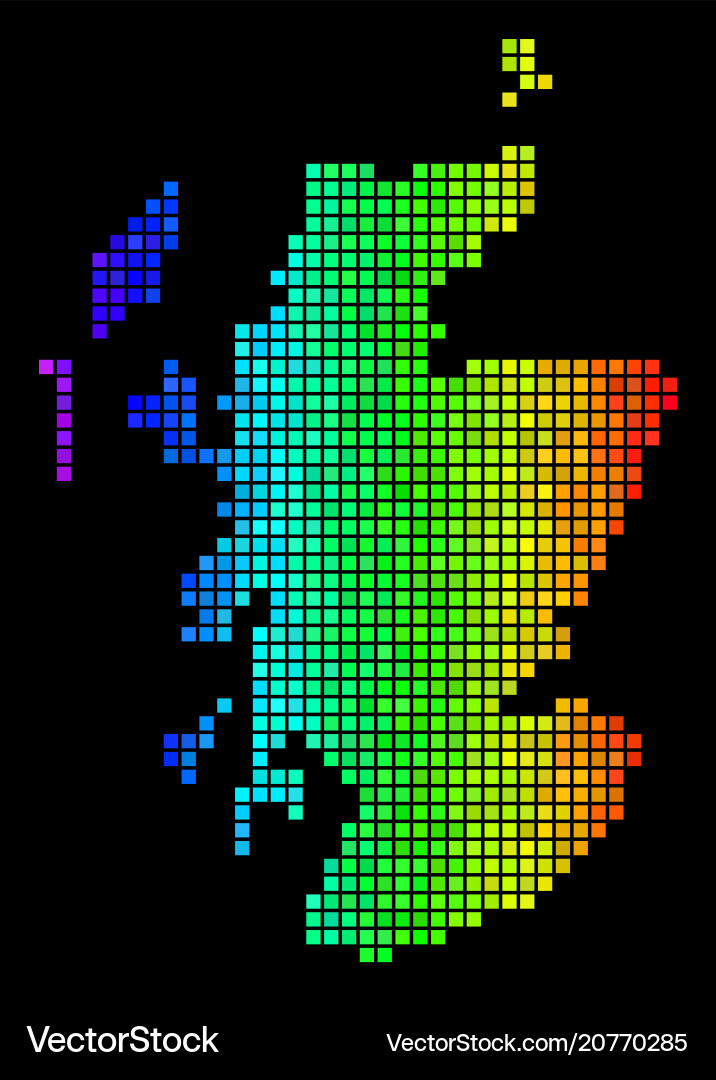 Colorful abstract scotland map Royalty Free Vector Image