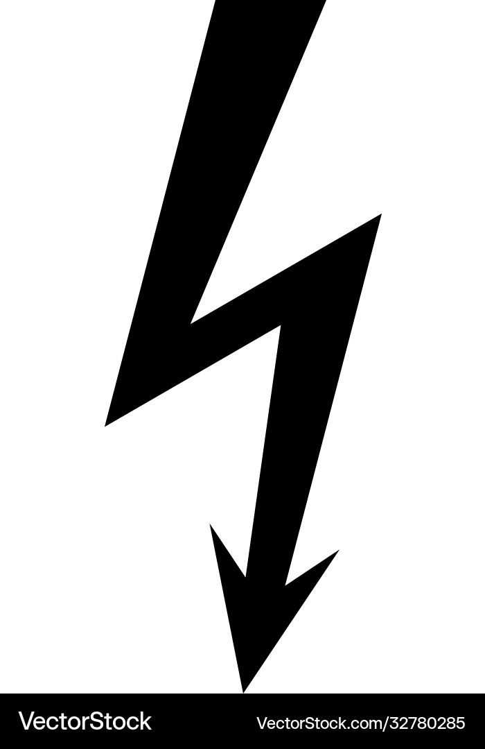Leuchtzeichen Symbol elektrische Spannung Vektorbild