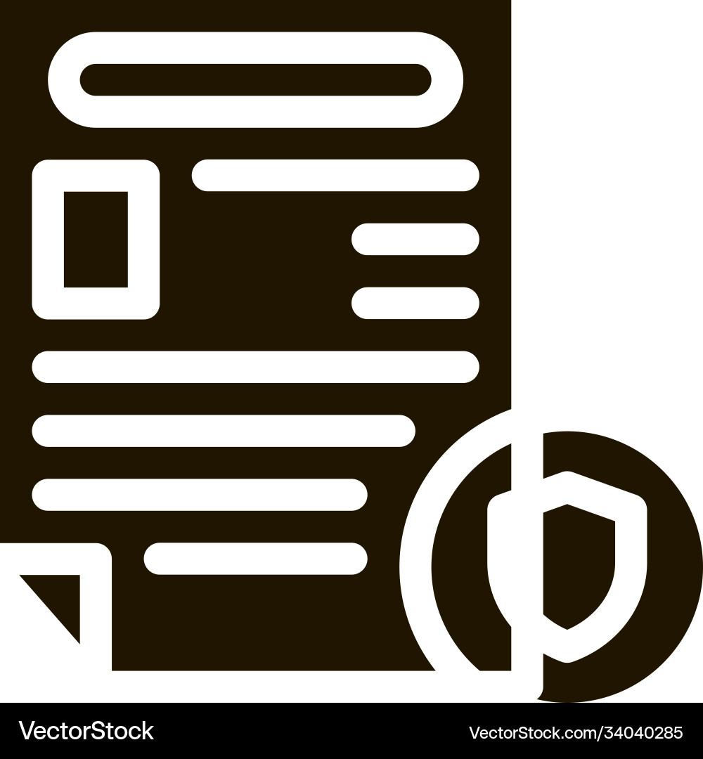 Police report worksheet icon Royalty Free Vector Image