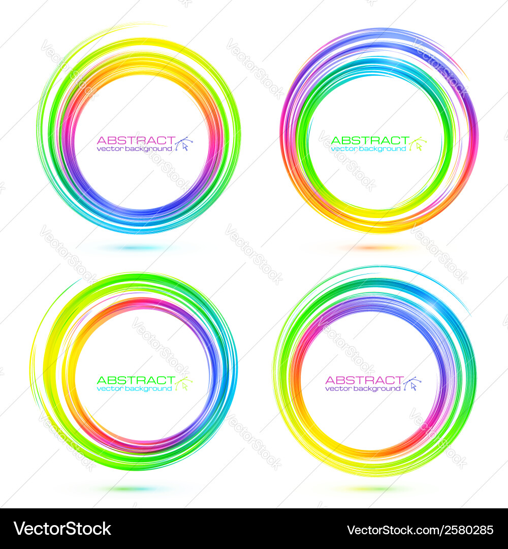Rainbow Circle Frames - Abstract Art Royalty Free Vector