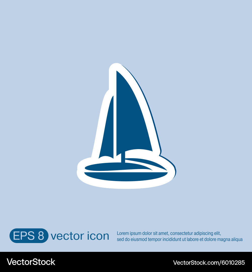 Segelschiff Symbol Symbol Boot Dampfschiff Segelboot