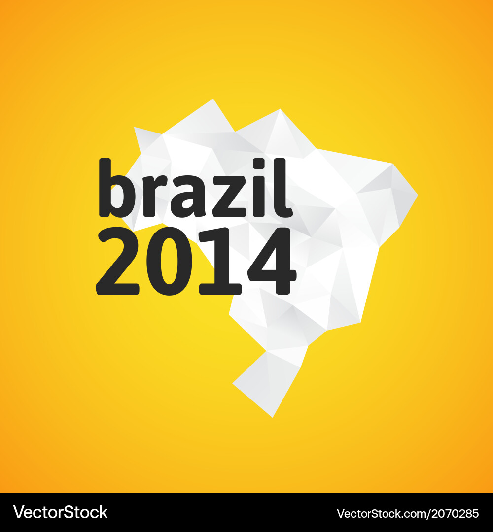 Triangle texture brazil map Royalty Free Vector Image