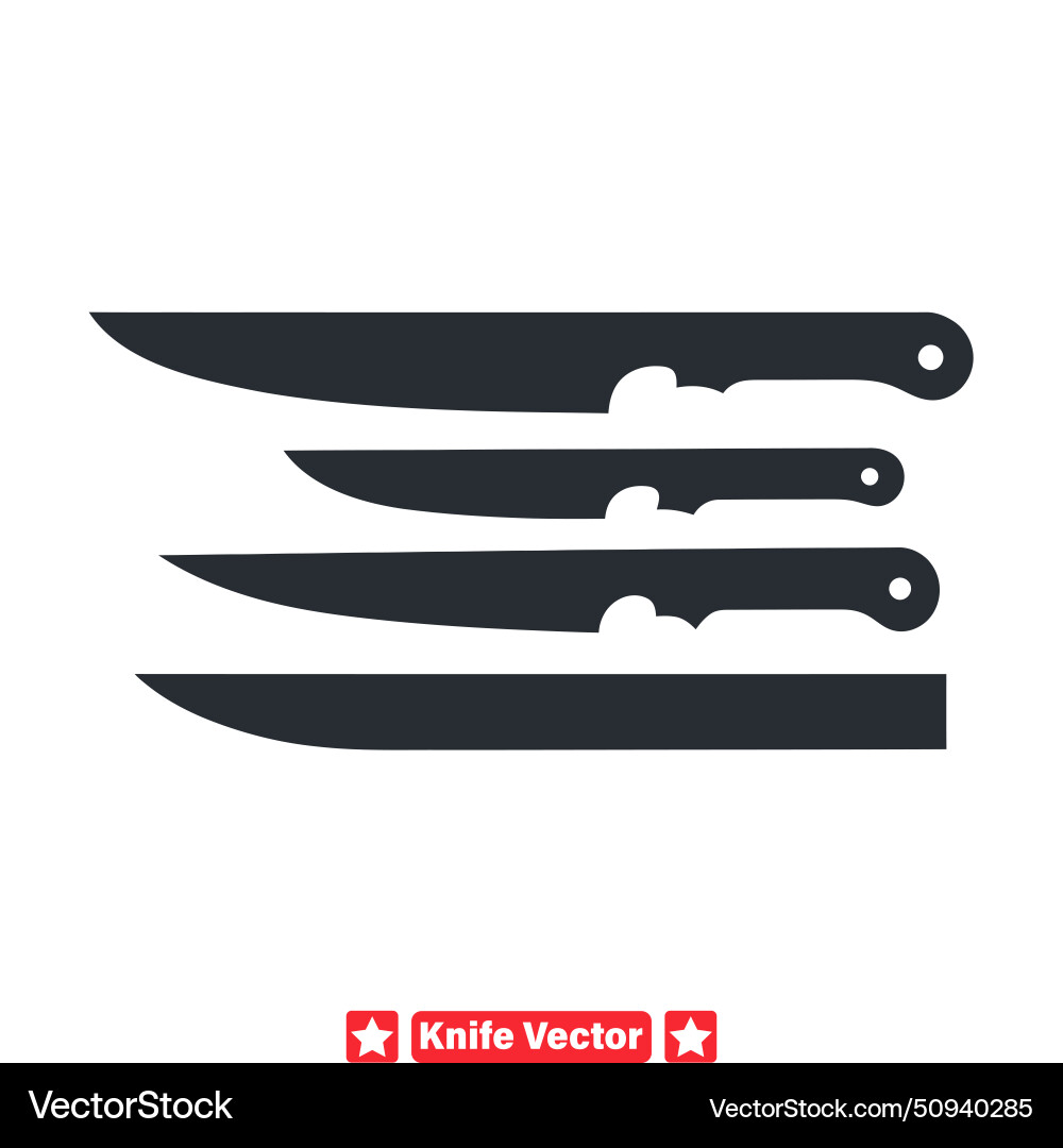Unlock creativity with detailed knife silhouette Vector Image