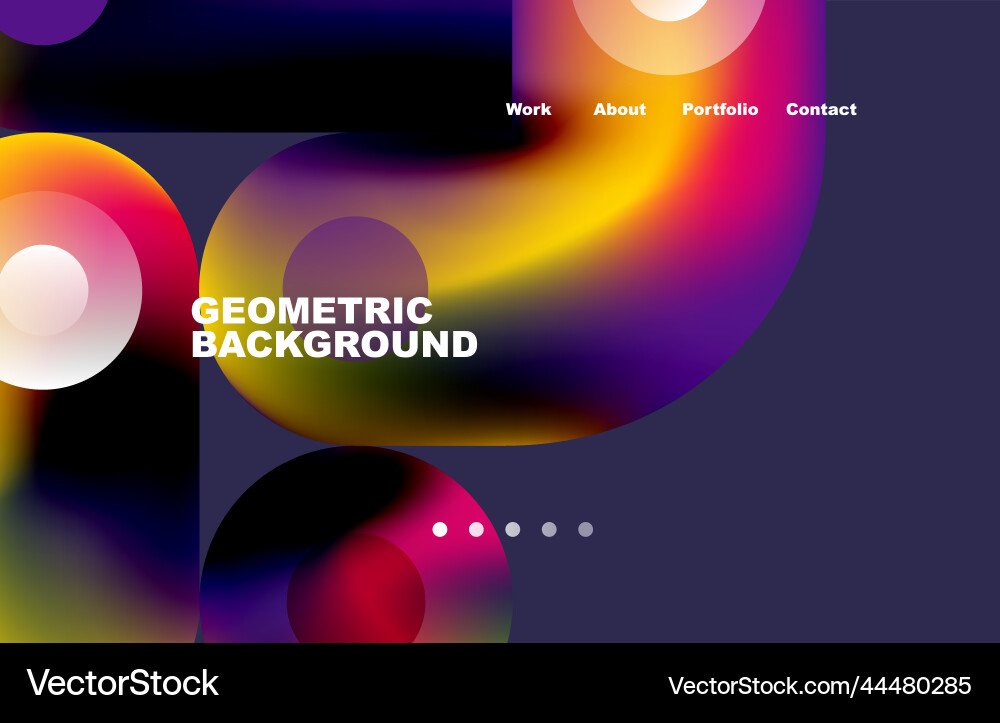 Website landing page abstract geometric background