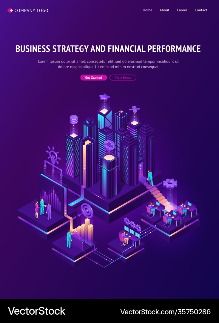 Business strategy and financial performance banner