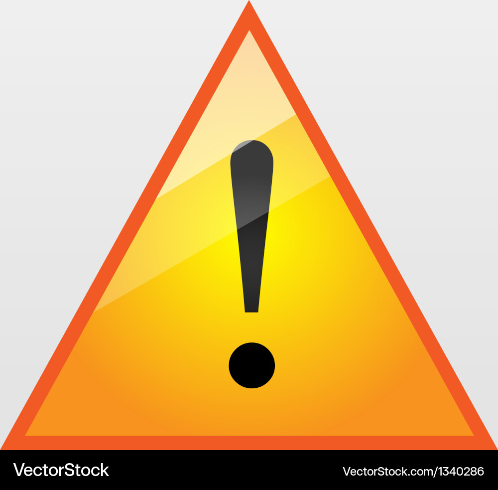 Danger triangle sign Royalty Free Vector Image