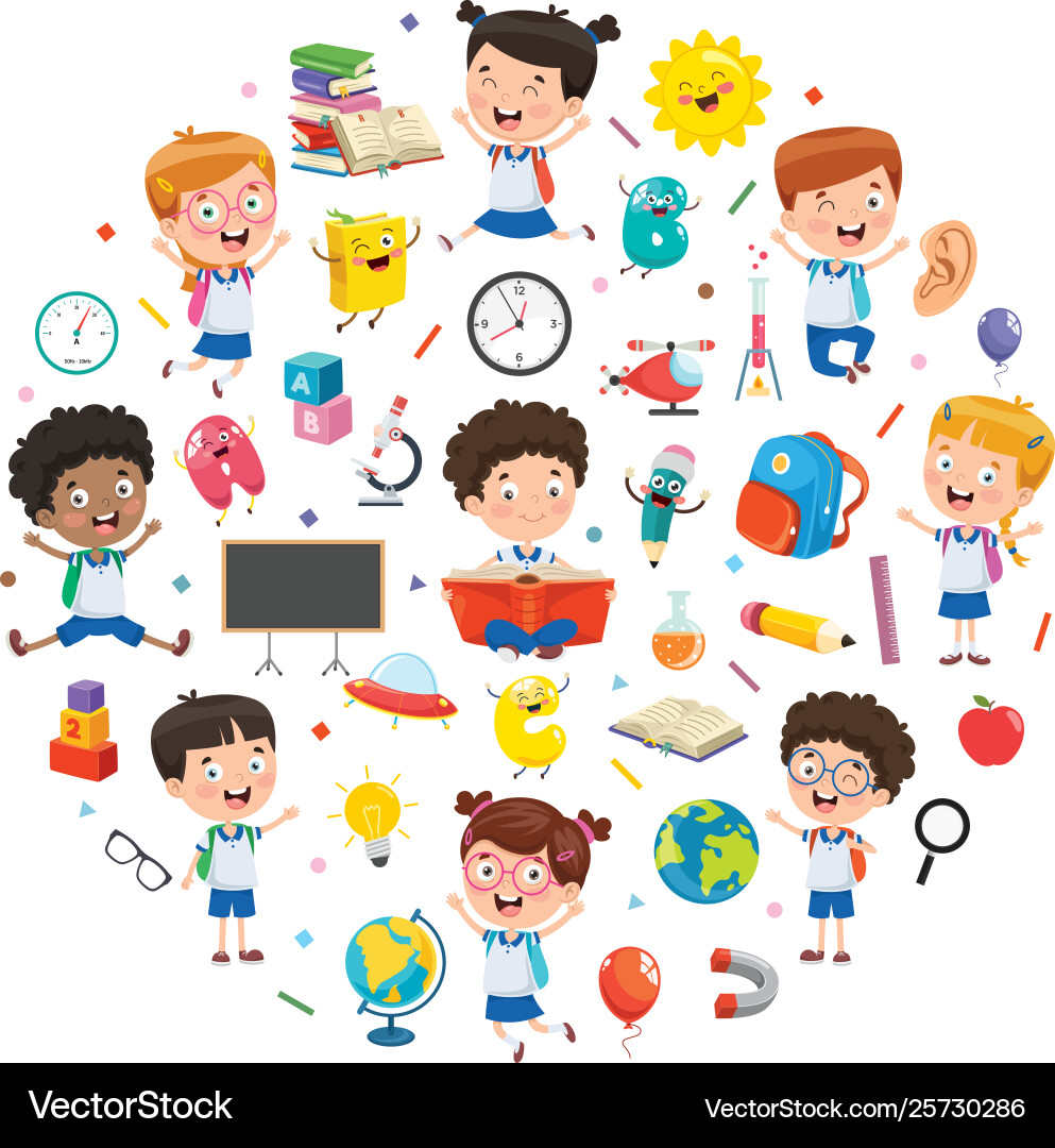 Education elements Royalty Free Vector Image - VectorStock