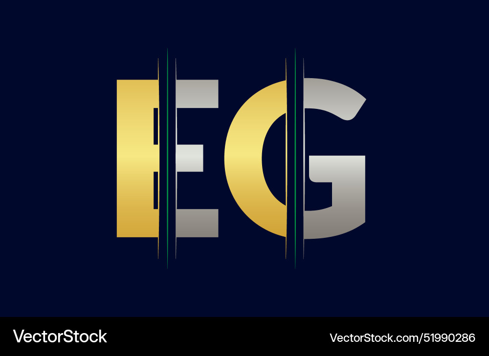 Eg letter logo design template Royalty Free Vector Image