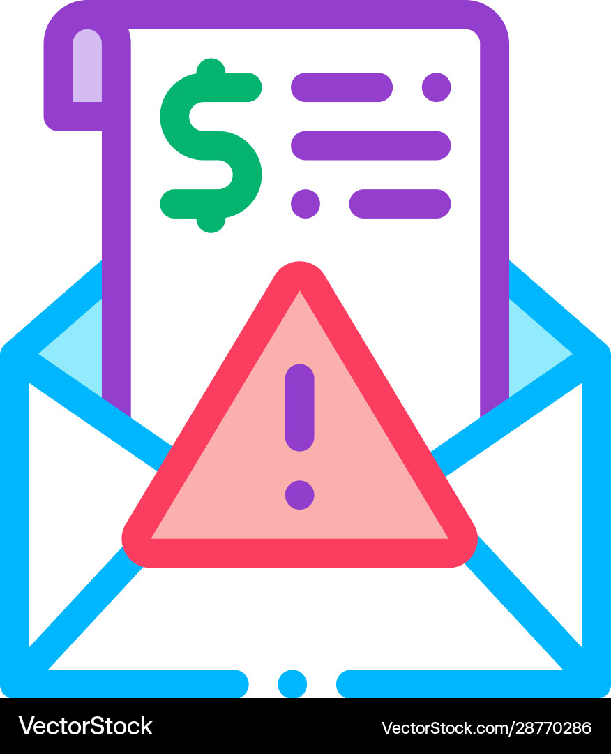 Fake money criminal liability warning icon Vector Image