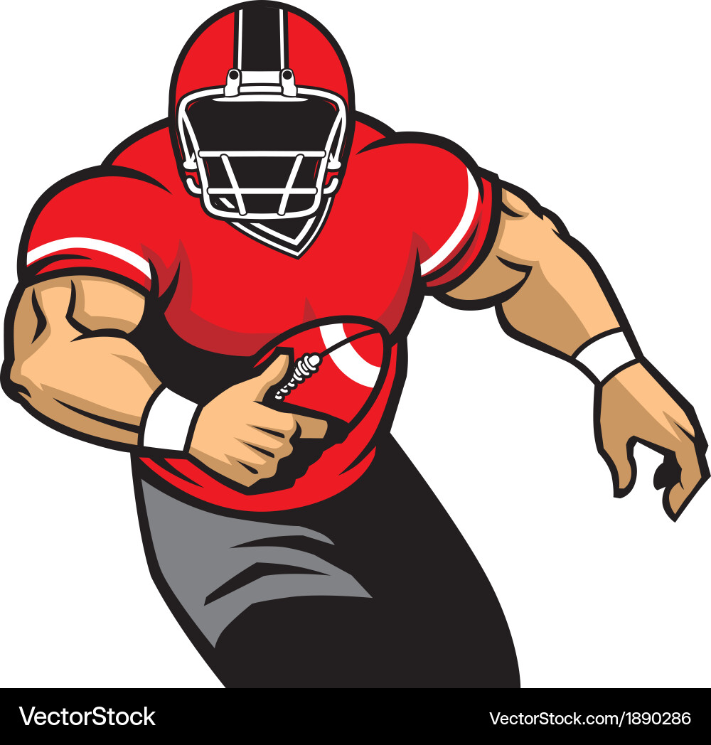 Football Player Running Royalty Free Vector Image
