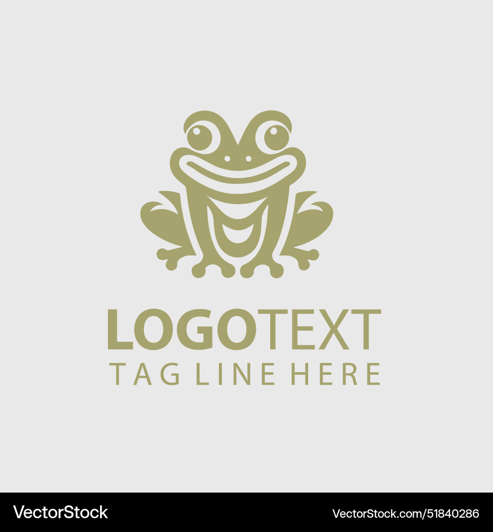 Frog logo Royalty Free Vector Image - VectorStock
