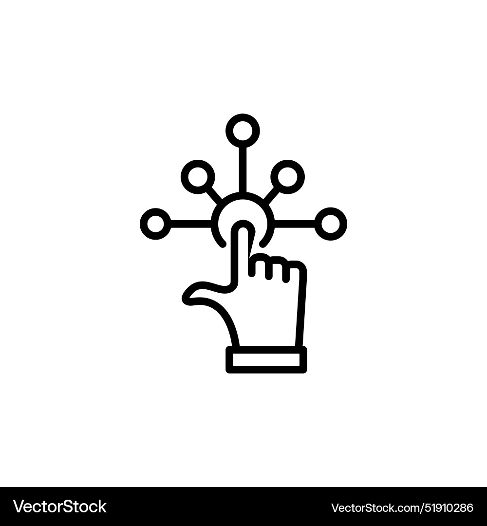 Interactive touch icon perfect for user engagement