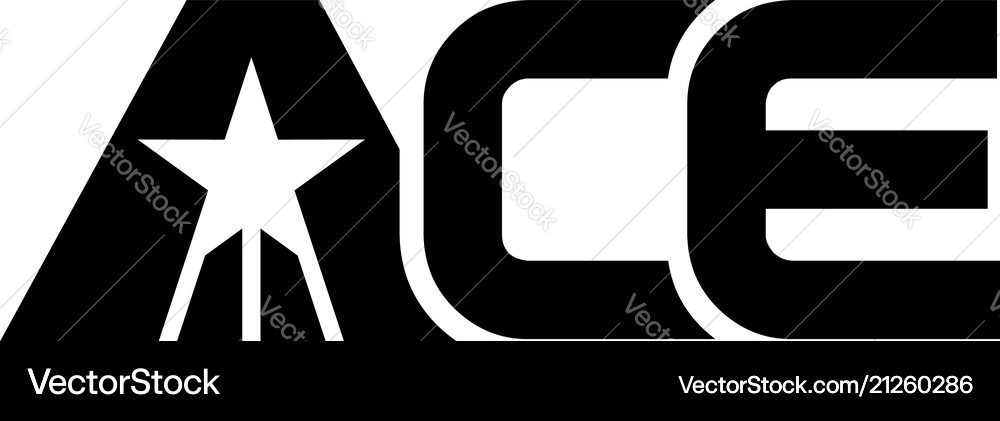 Letter ace modern template Royalty Free Vector Image