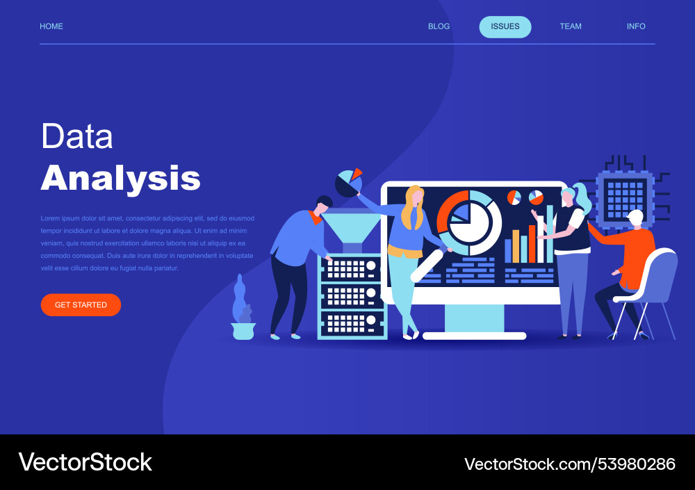 Modern flat design concept of big data analysis – Royalty-Free Vector ...