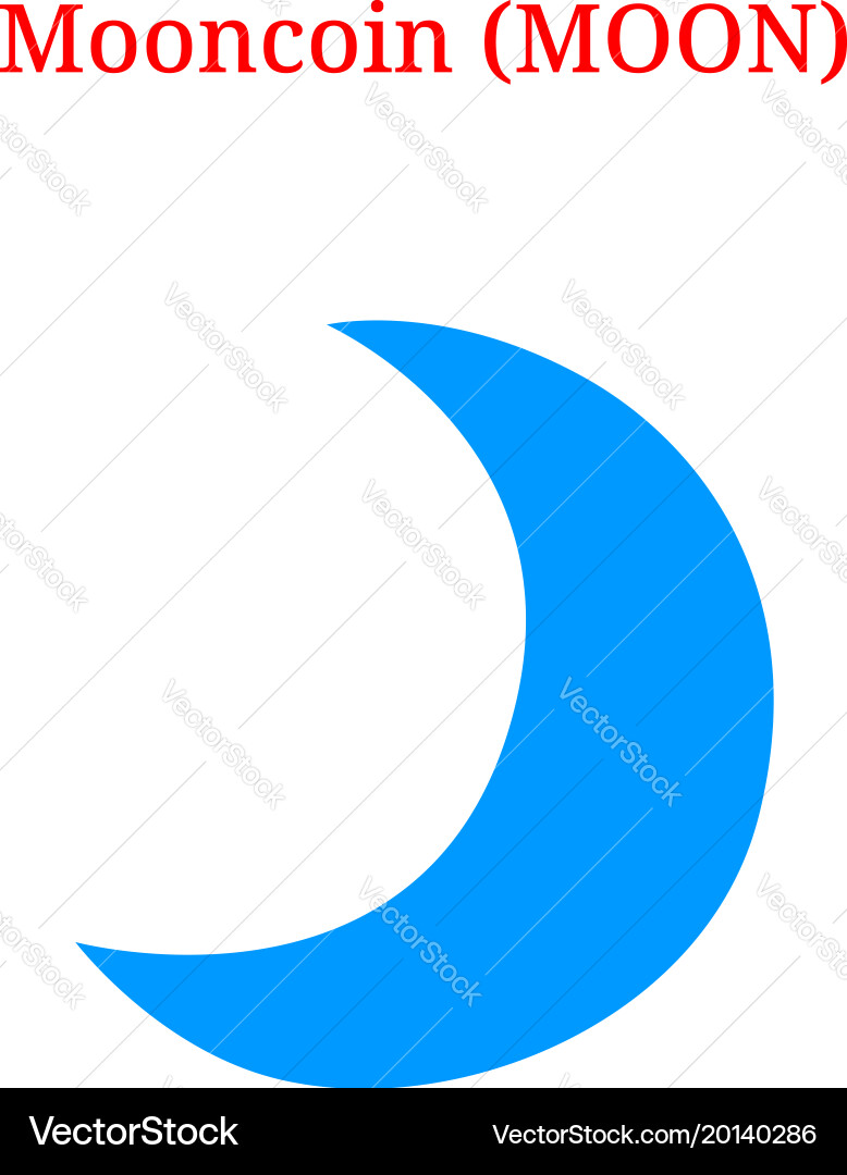 Mooncoin moon logo Royalty Free Vector Image - VectorStock