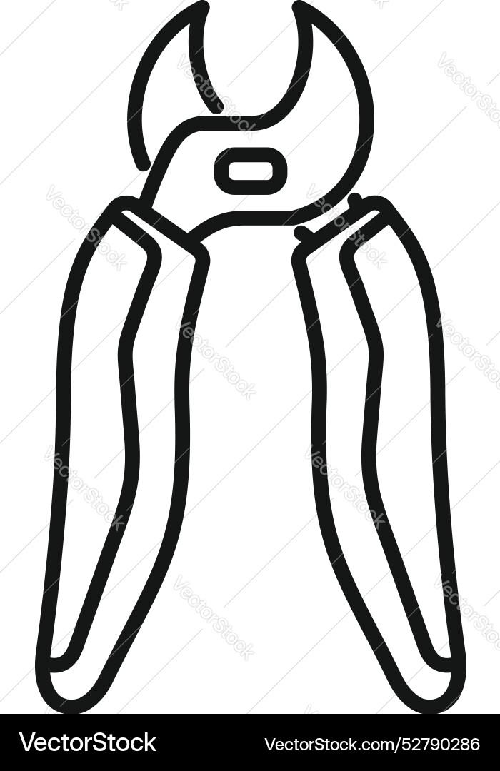 Pliers icon representing holding or pulling Vector Image