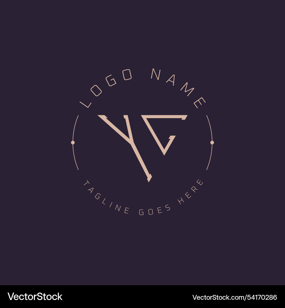 Professional yc logo modern minimal letter Vector Image