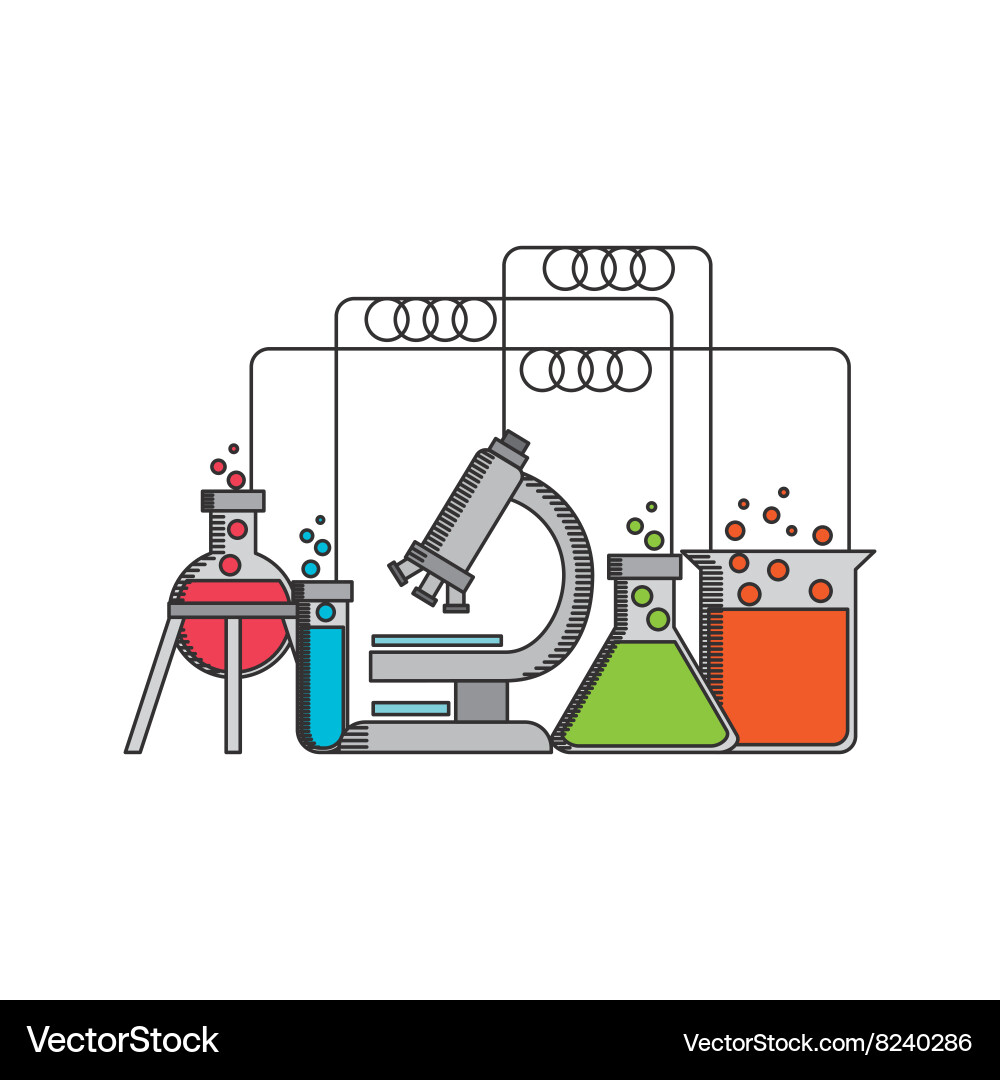 Science lab design Royalty Free Vector Image - VectorStock