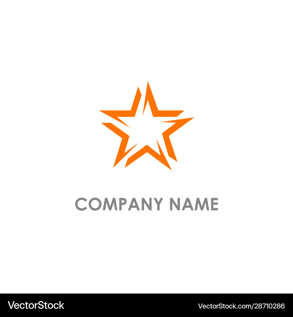 Star circle shape logo Royalty Free Vector Image