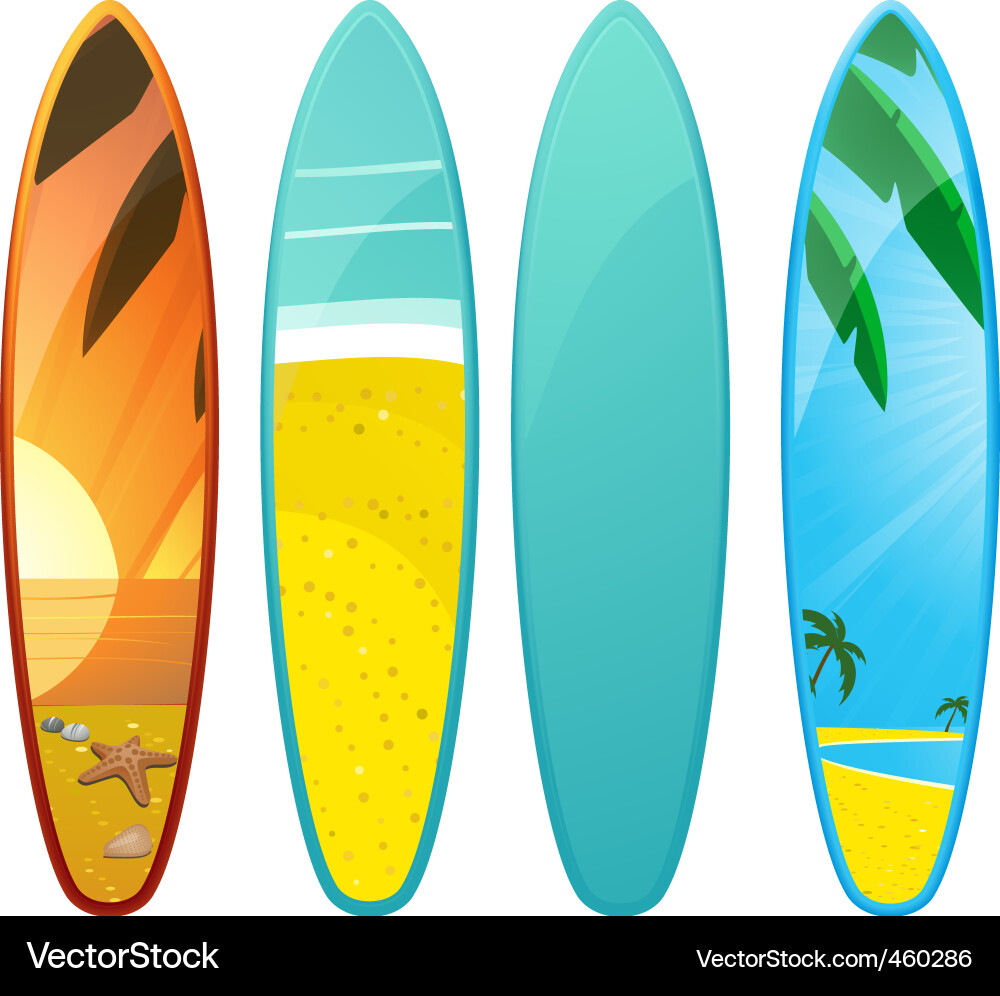 Surfboards Royalty Free Vector Image - VectorStock