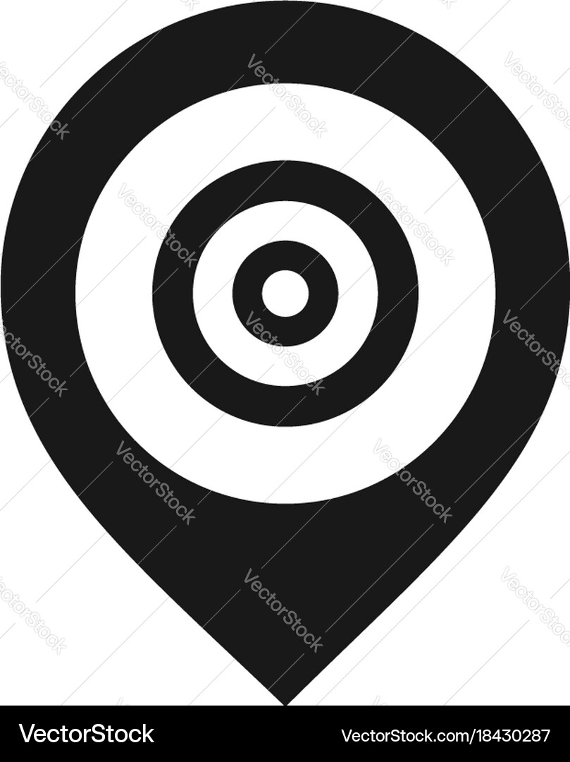 Black map pin Royalty Free Vector Image - VectorStock