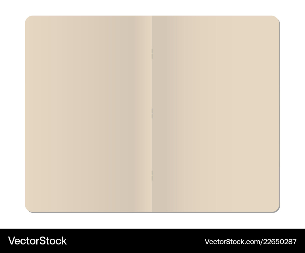 Blank stapled notebook isolated on white Vector Image