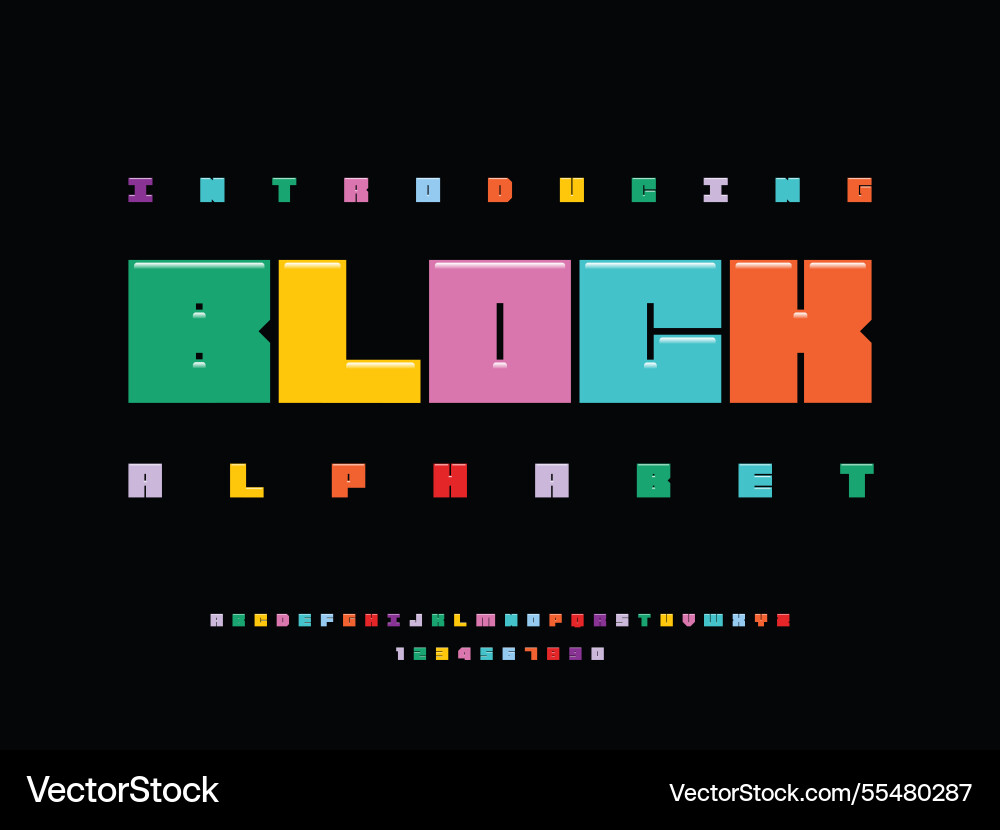 Bold Colorful Alphabet Vector Images (over 21,000)