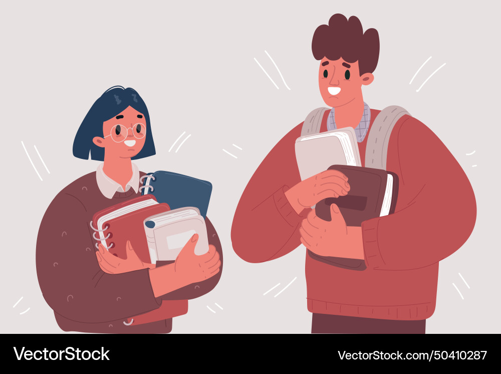 Cute international student Royalty Free Vector Image
