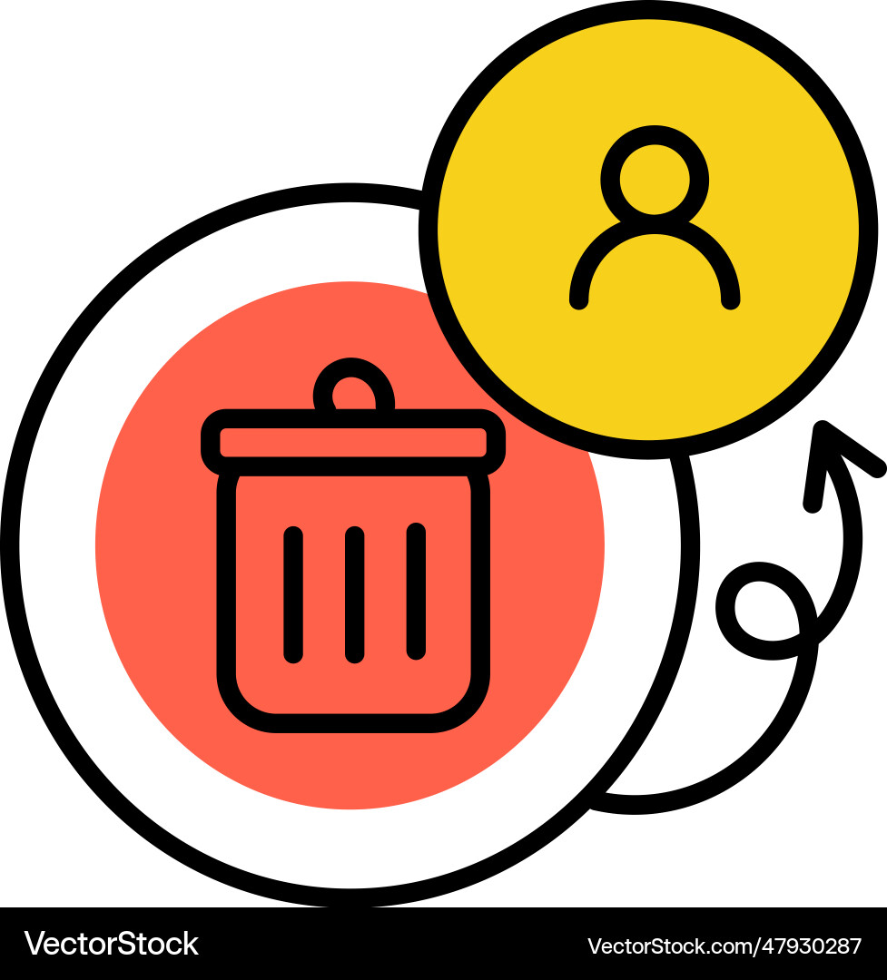 Delete profile Royalty Free Vector Image - VectorStock