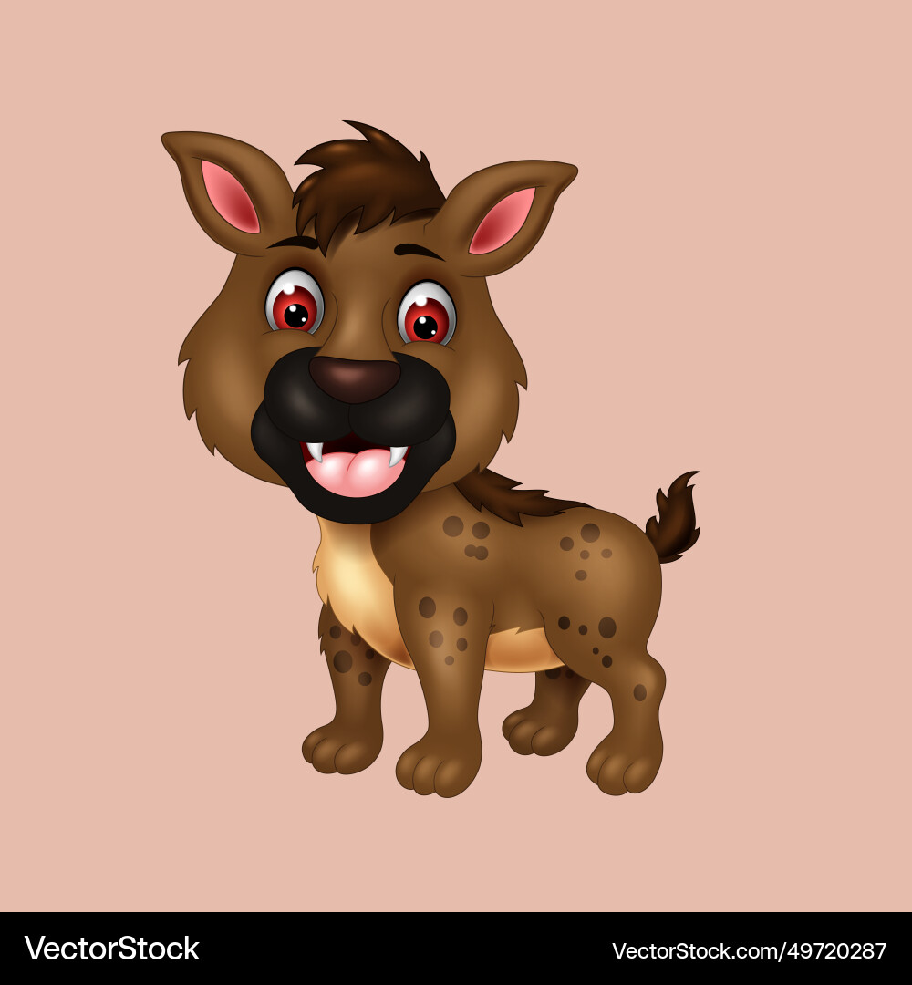 Hyena cartoon posing isolated Royalty Free Vector Image